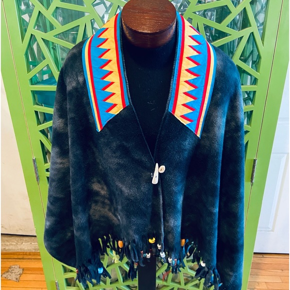 Ponchos & Serapes | Handmade Beaded Native American Inspired Fringed ...